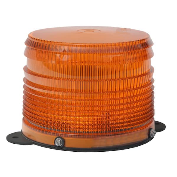 Emergency Lighting-LED Beacon, Amber, Die-Cast Flange Base, S. A. E ...