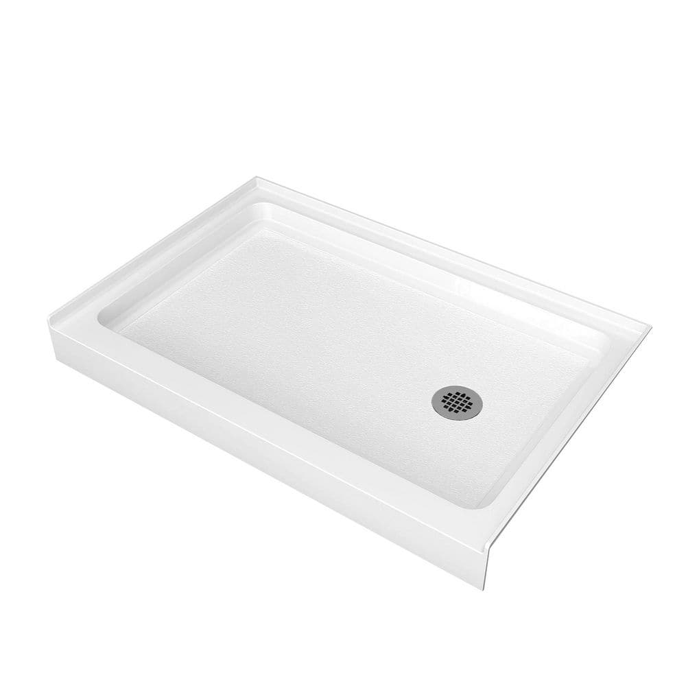 Zeafive Zeno 48 in. L x 32 in. W Acrylic Alcove Shower Pan Base with ...