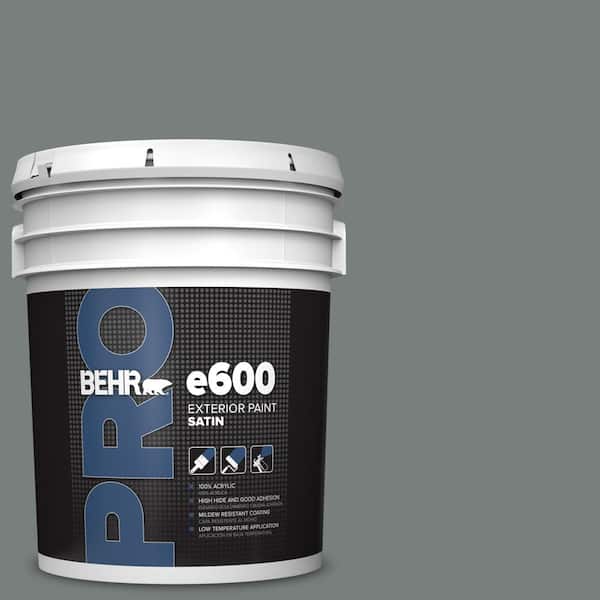 BEHR PRO 5 gal. #PPU25-18 Shutter Gray Satin Enamel Exterior Paint ...