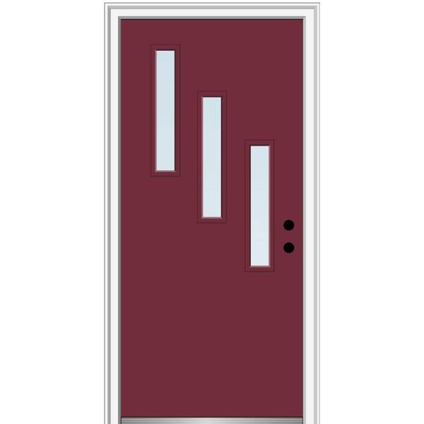 MMI Door 30 in. x 80 in. Davina Left-Hand Inswing 3-Lite Clear Low-E ...