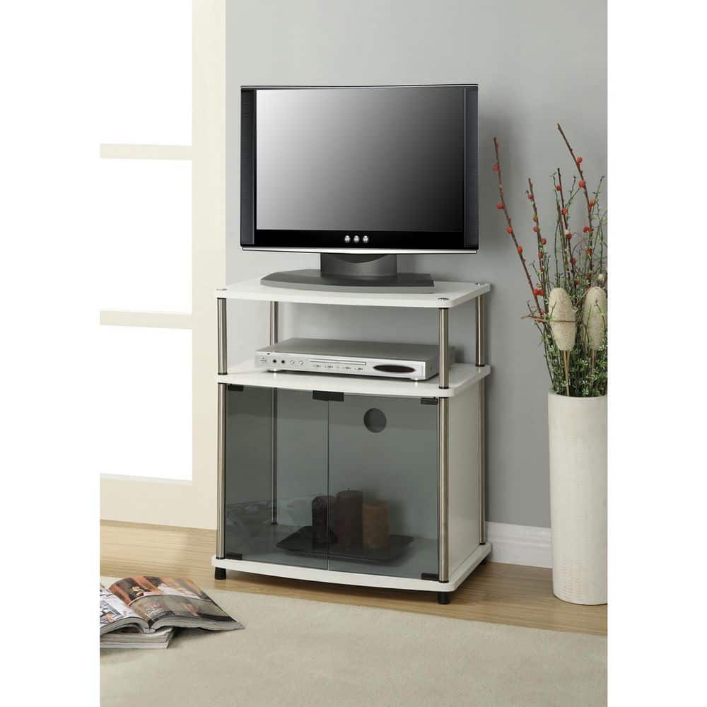 HOME IMPORTS EMPORIUM White TV Stand Fits TV's up to 75 in. R5-153-243-HD - The Home Depot
