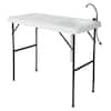 Karl home Folding Portable Fish Table with Sink Faucet 674841863959 ...