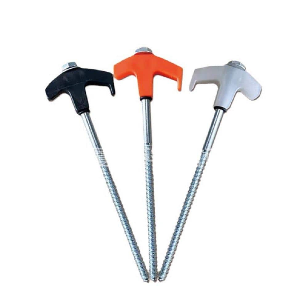 Wellco 8 in. Screw in Tent Stake Carbon Steel Nail Heavy-duty Metal ...