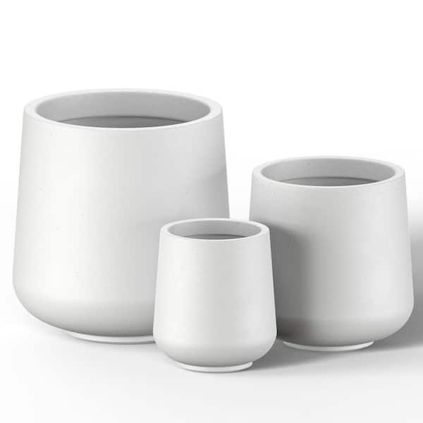 Sapcrete Modern 10 in., 12 in., 16 in. H Large Tall Crisp White ...