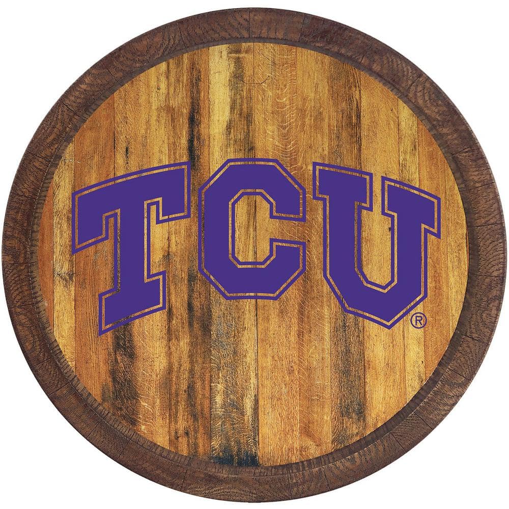 The Fan-Brand 20 in. TCU Horned Frogs "Faux" Barrel Plastic Decorative ...