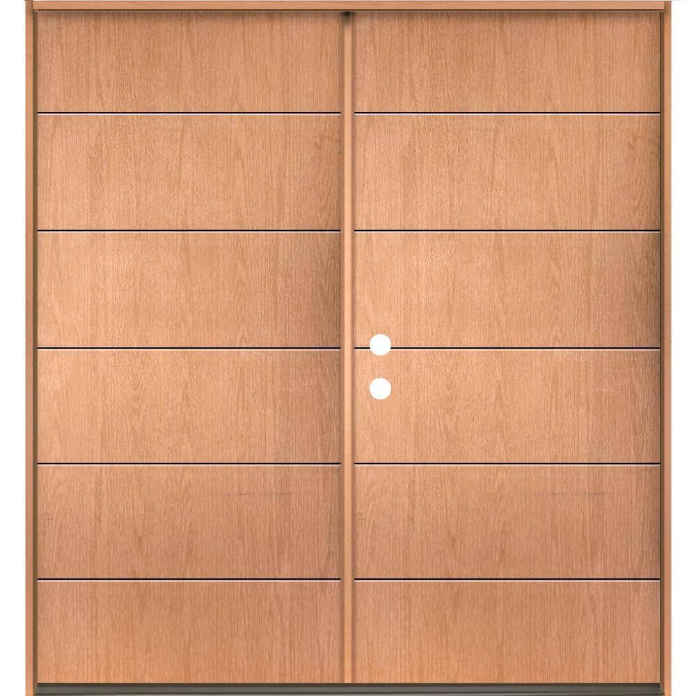Krosswood Doors TETON Modern 72 in. x 80 in. Right-Active/Inswing 6 ...