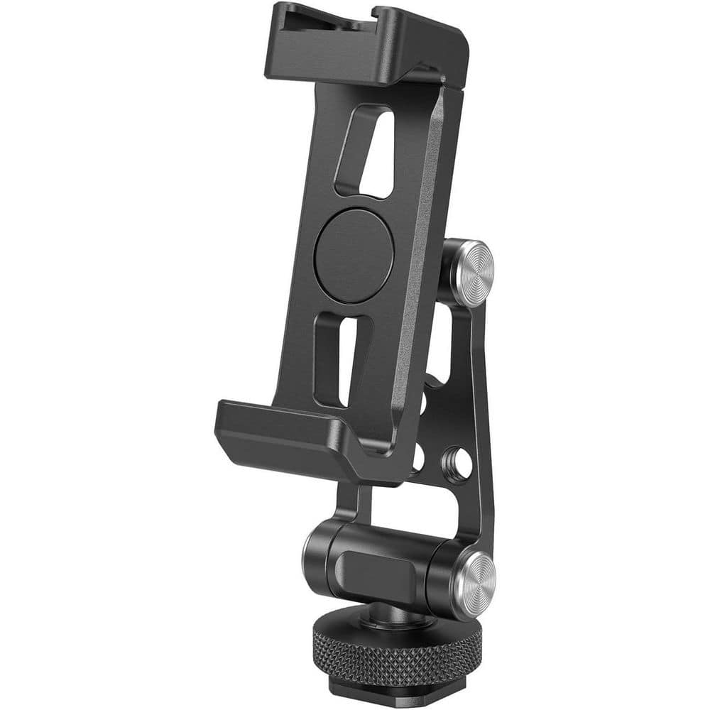 OBJLGEV Universal Metal Phone Support with Cold Shoe Mount, Adjustable ...