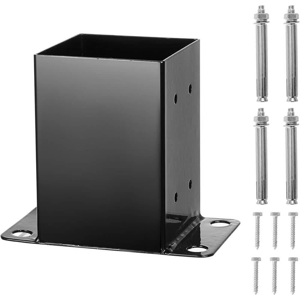Afoxsos Heavy Duty Post Bracket 3.8 x 3.8 in. Steel Deck Fence Anchor ...