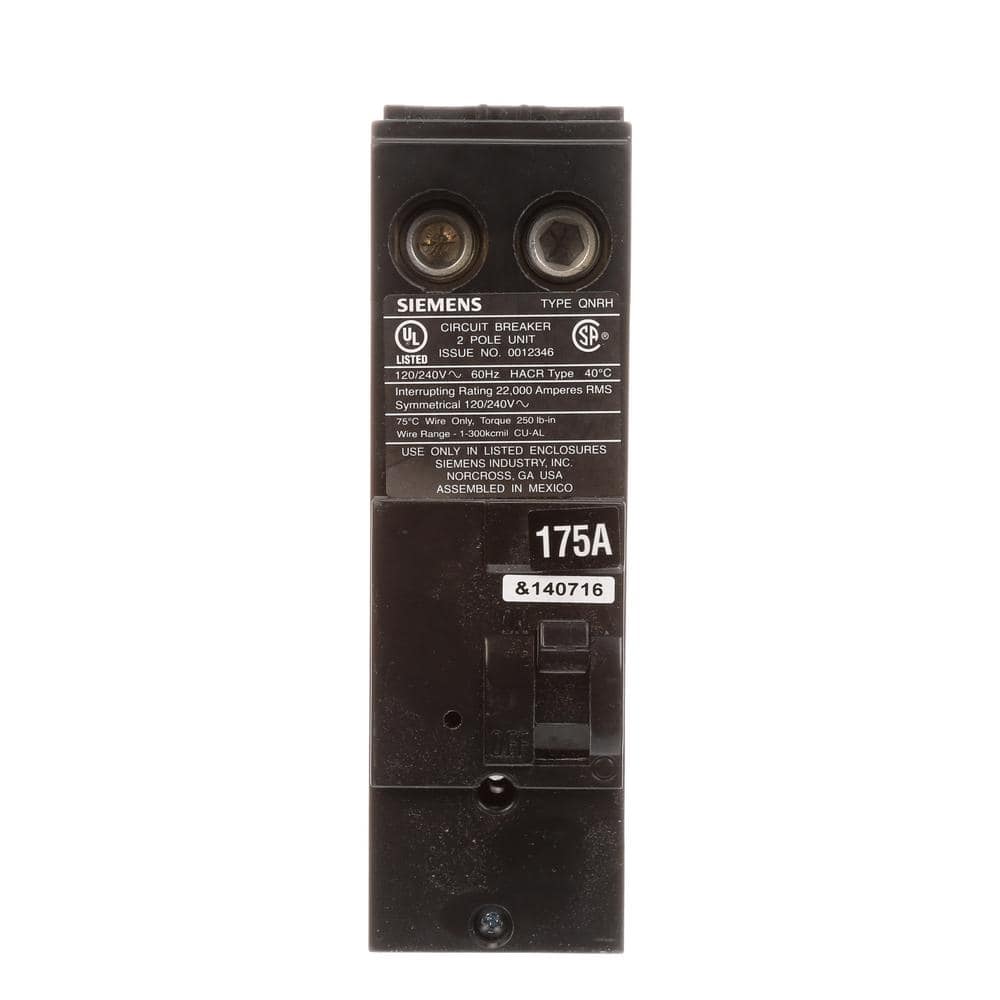 Siemens 175 Amp Double-Pole Circuit Breaker Type QNRH QN2175RH