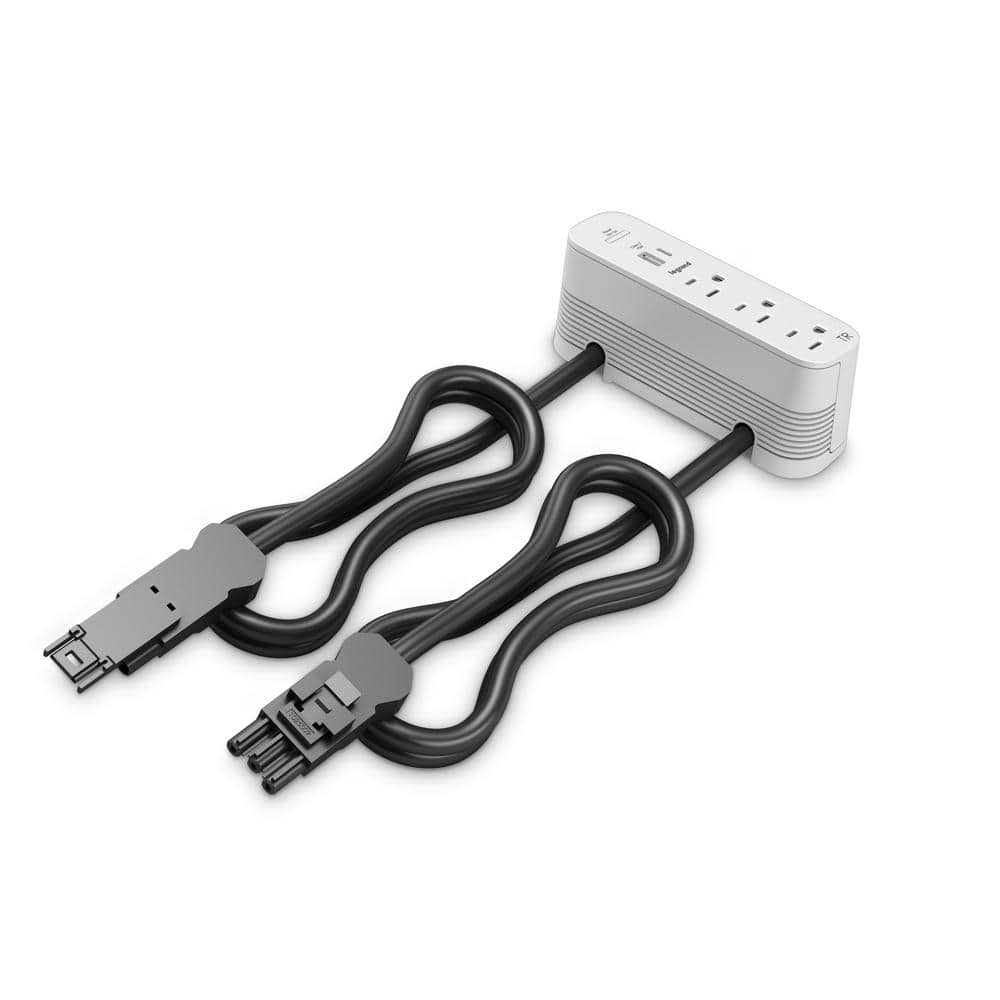 Legrand Wiremold ModPower White 3-Outlet Middle Unit Surface Mount ...