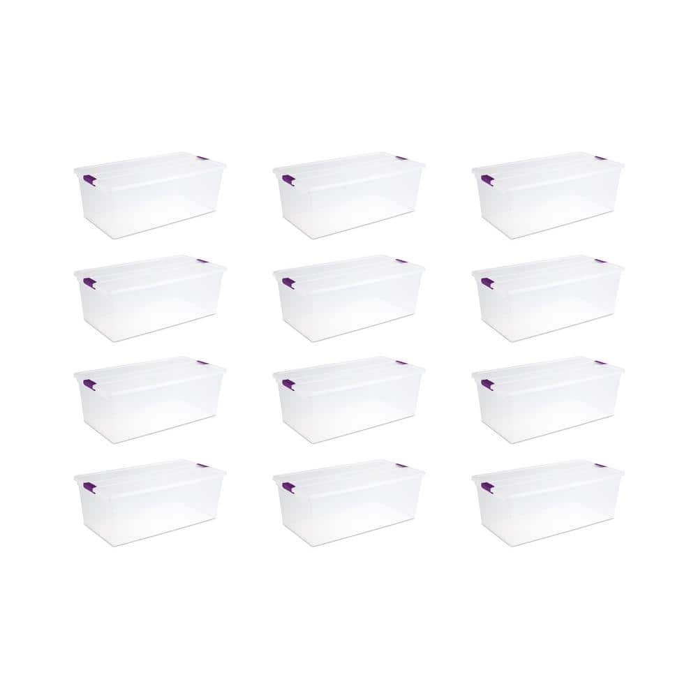 Sterilite 110-qt. Clear Storage Organization Box with Secure Latching ...