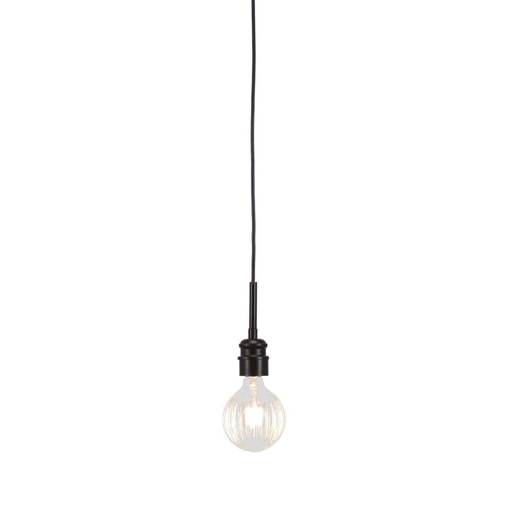 Albany 60-Watt 1-Light Espresso Pendant Light Mini Pendant with LED ...