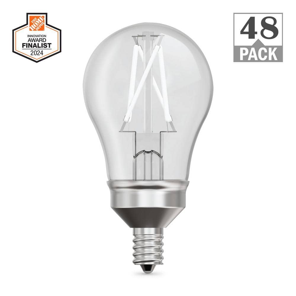 Feit Electric 60-Watt Equivalent A15 Dim White Filament CEC Clear E26 ...