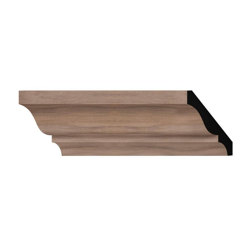 Ekena Millwork WM49 2.09 in. D x 3 in. W x 6 in. L Wood (Walnut) Crown Moulding Sample SAMPLE ...