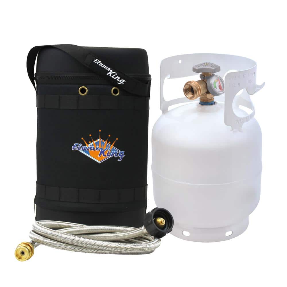 Flame King Gas Hauler Kit Insulated Protective Carry Case, 5 lb ...