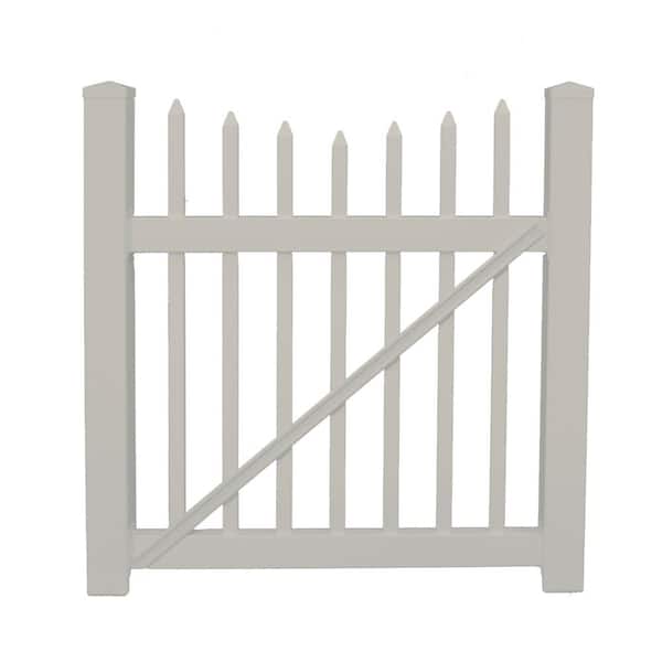Reviews for Weatherables Stratford 4 ft. W x 4 ft. H Tan Vinyl Picket ...