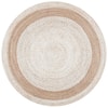 SAFAVIEH Natural Fiber Beige 6 ft. x 6 ft. Woven Border Round Area Rug ...