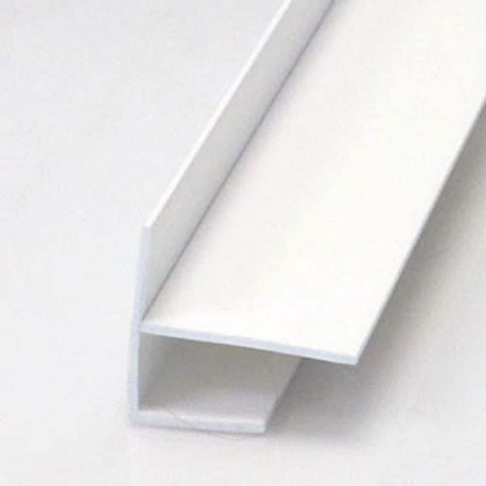 Trusscore 1-1/8 in. x 1-3/16 in. x 10 ft. PVC F Trim White TCT12F10 ...