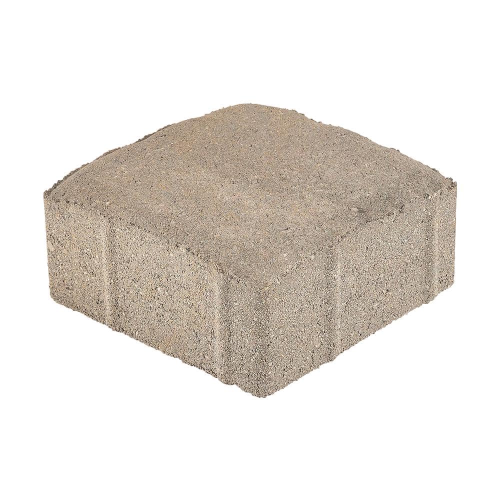 Pavestone Plaza Square 5.5 in. L x 5.5 in. W x 2.36 in. H 3-Tone Brown ...
