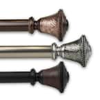 Rod Desyne 87 in. - 160 in. Bay Window Curtain Rod in Black DP100-Bay-2