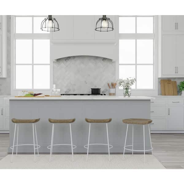 Reviews for Carolina Forge Diya 24.5 in. Natural White Stationary Counter Stool Set of 2 Pg 1 The Home Depot