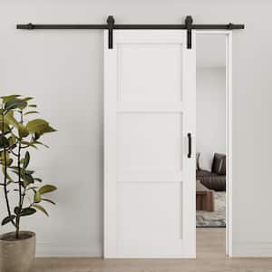 ARK DESIGN 36 in. x 80 in. 2-Panel White Primed MDF No Assembly ...
