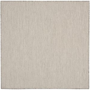 Nourison Courtyard Ivory/Silver 10 ft. x 14 ft. All-over design ...