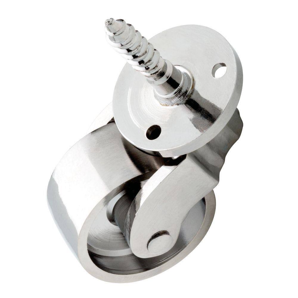 Liberty 1 in. Polished Chrome Petite Stem Caster with 110 lb. Load ...