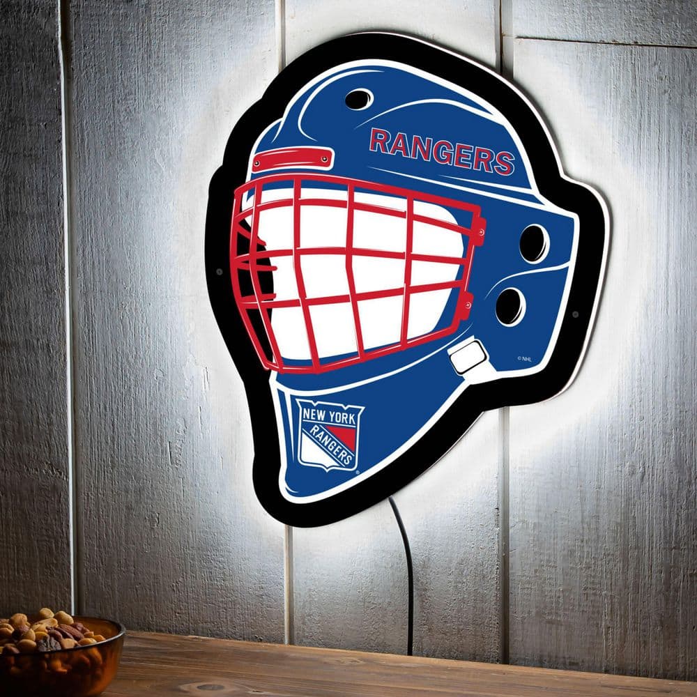 Evergreen New York Rangers Helmet 19 in. x 15 in. Plug-in LED Lighted ...