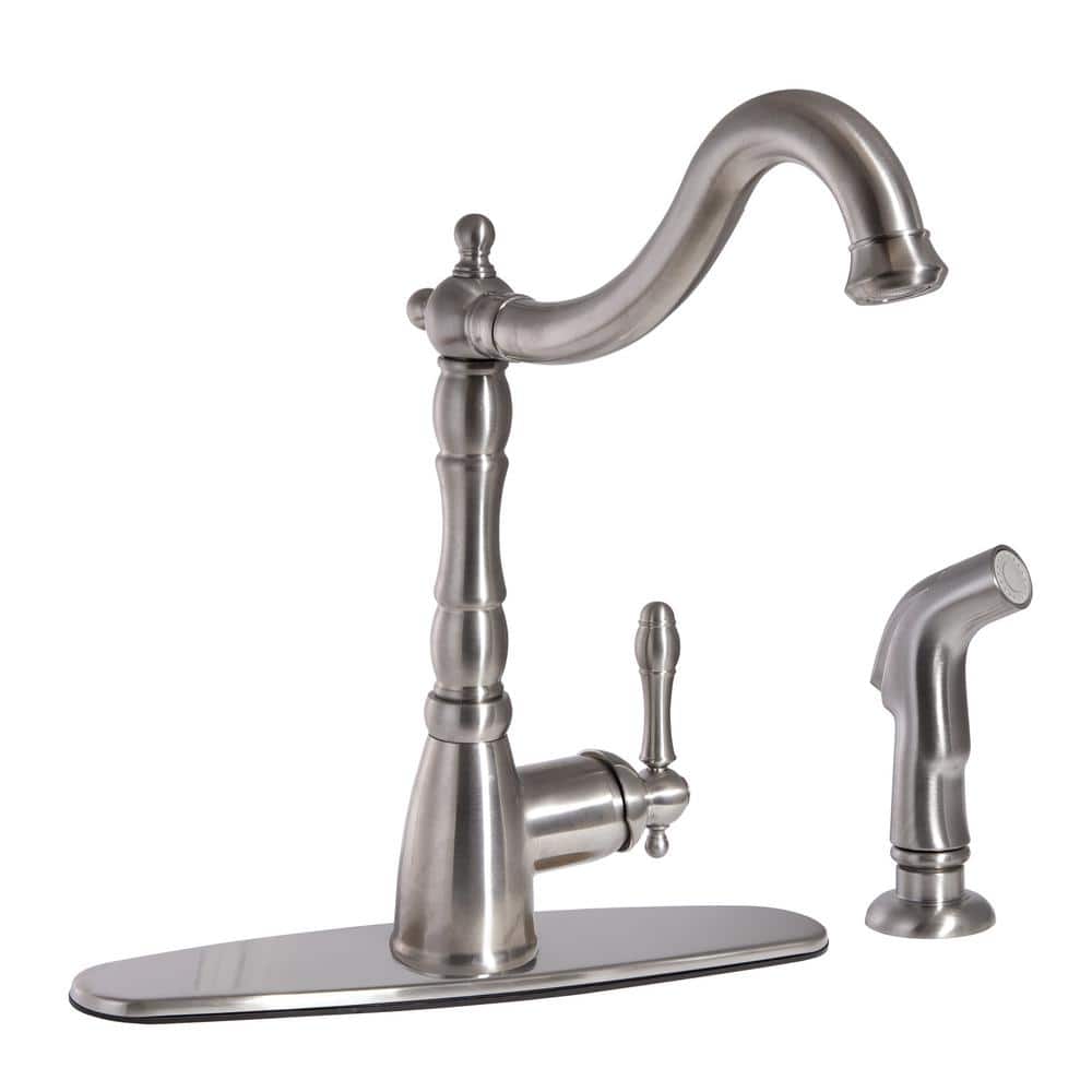 Design House Oakmont Single-Handle Standard Kitchen Faucet with Side ...