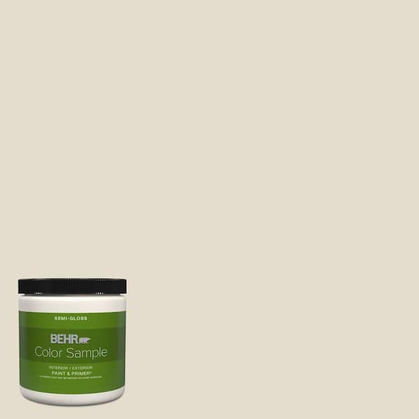 BEHR PREMIUM PLUS 8 oz. #MQ3-40 Varnished Ivory Semi-Gloss Interior ...