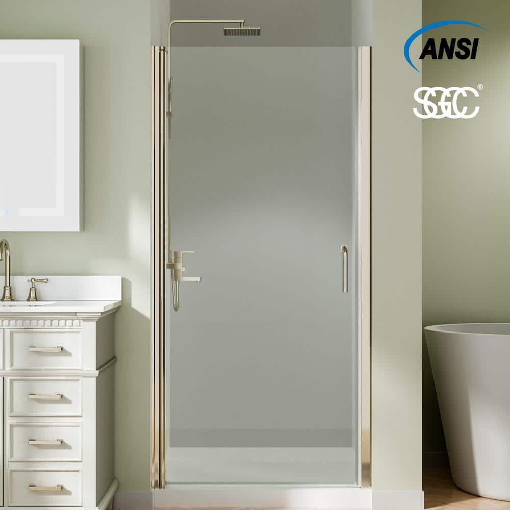 Reviews for ES-DIY 36-38 in. W x 72 in. H Pivot Frameless Shower Door ...
