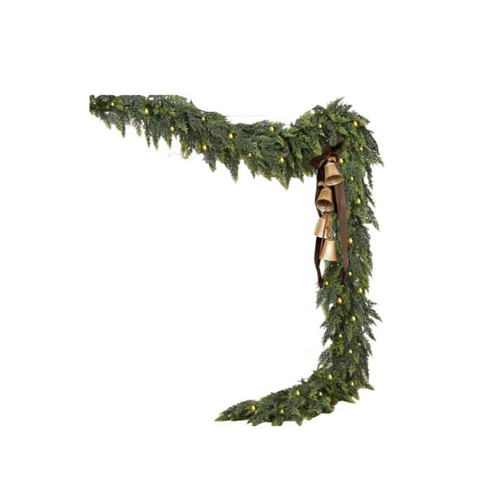 Thick and Lush 9 ft. Green Artificial Pine Trees Garland LX0274 - The ...
