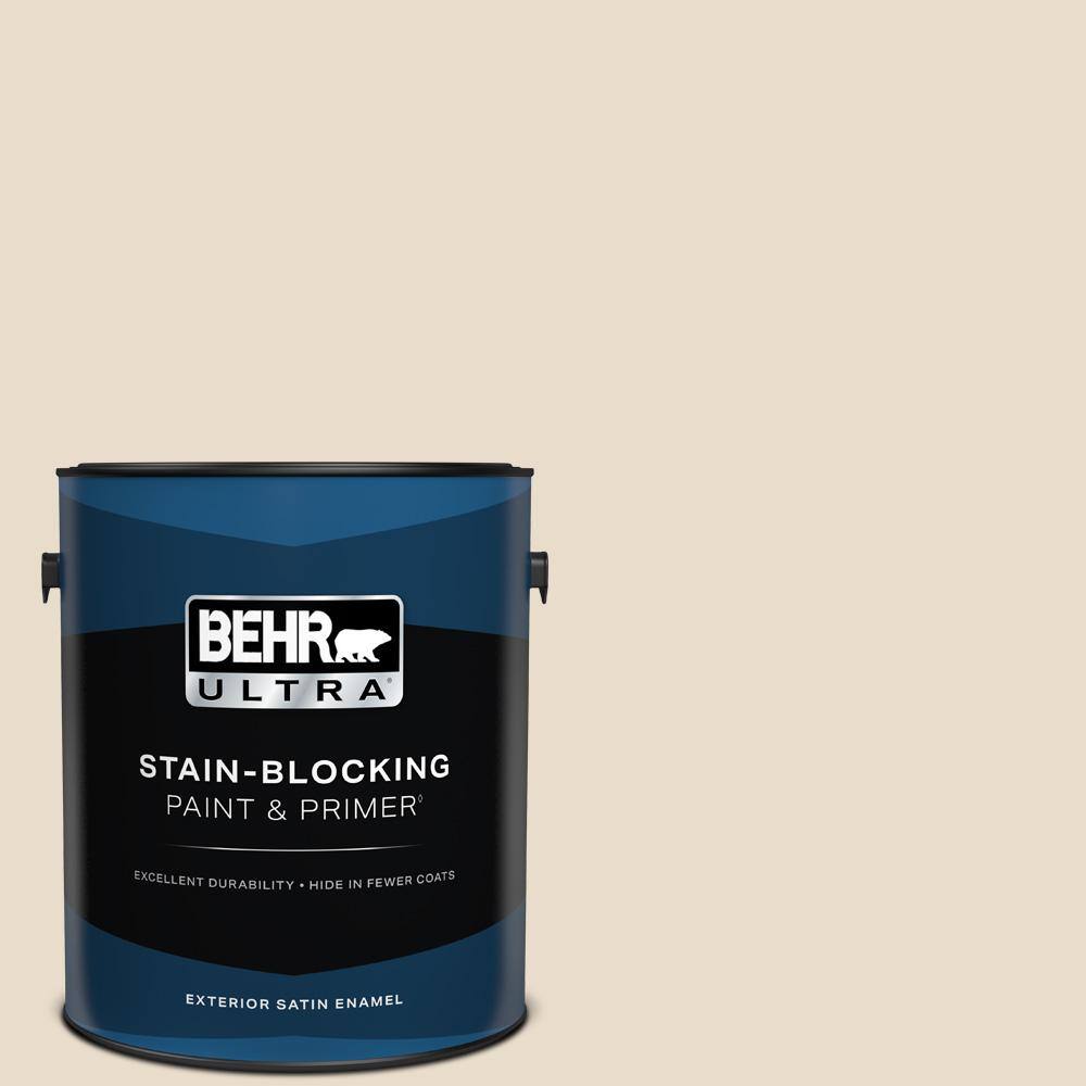 BEHR ULTRA 1 gal. #YL-W12 Antique White Satin Enamel Exterior Paint ... BEHR ULTRA 1 gal. #YL-W12 Antique White Satin Enamel Exterior Paint ...