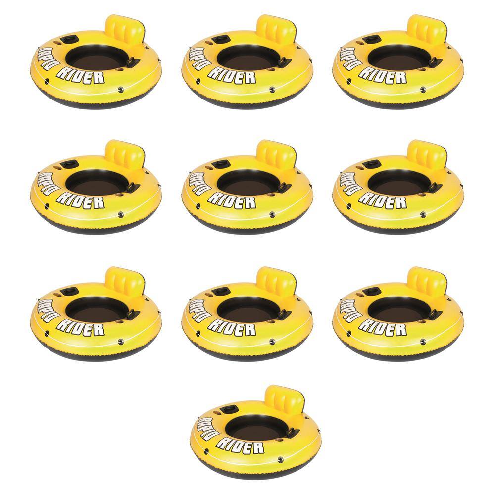 Bestway Rapid Rider 53 in. Inflatable Pool Raft Tube with Handles/Cup ...