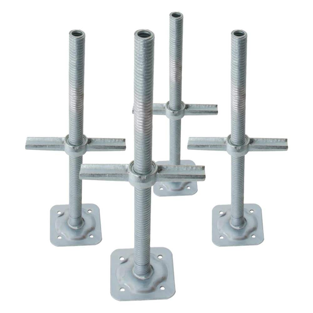 MetalTech 24-inch Galvanized Steel Adjustable Leveling Jacks with Heavy ...