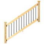 ProWood 6 ft. Walnut-Tone Southern Yellow Pine Stair Rail Kit with ...