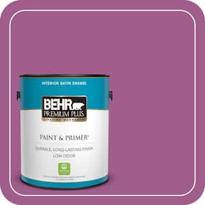BEHR PREMIUM PLUS 8 oz. #P110-6 Wild Berry Semi-Gloss Interior/Exterior ...