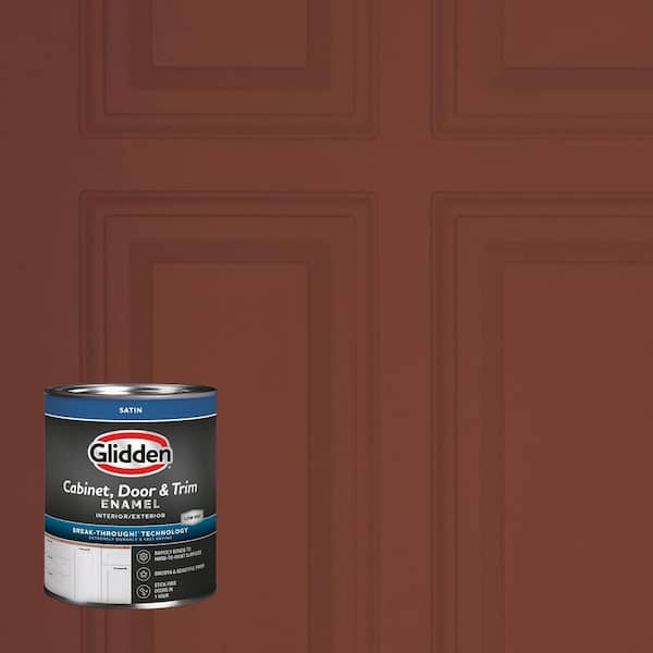 Glidden 1 qt. PPG1060-7 Warm Mahogany Satin Door, Trim and Cabinet ...
