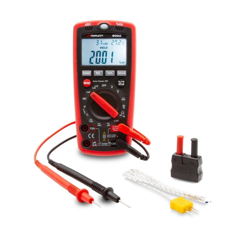 TRIPLETT 6-in-1 Digital Multimeter/Environment Meter 9055 - The Home Depot