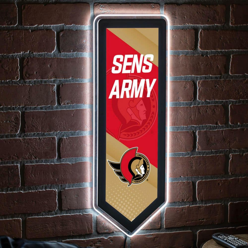 Evergreen Ottawa Senators Pennant 9 in. x 23 in. Plug-in LED Lighted ...