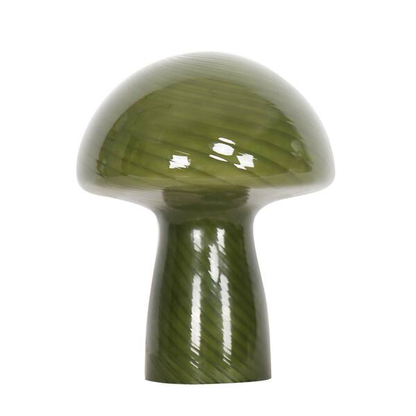 Pia Ricco 9 in. Green Mushroom Bedside Table Lamp Translucent With ...