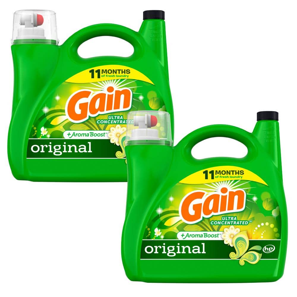 Gain Aroma Boost Original Scent Liquid Laundry Detergent, 128-Loads ...