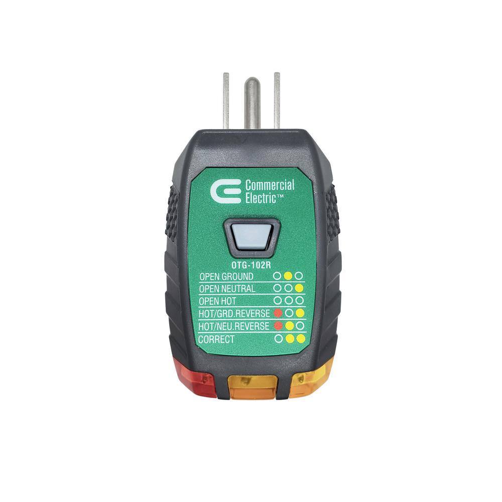 Commercial Electric Outlet Tester with GFCI OTG-102 - The Home Depot