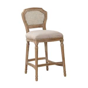 Boraam Wilbrandt 39 in. Product Height Weathered Brushed High Back Wood Bar Stool 18121 - The ...