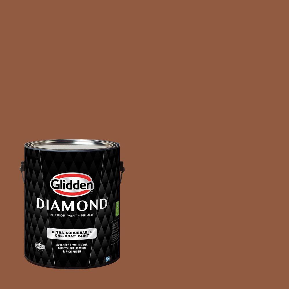 Glidden Diamond 1 gal. PPG1068-7 Spiced Cider Ultra-Flat Interior Paint ...