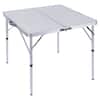 32 in. White Square Folding Card Table Lightweight Portable Fold in ...