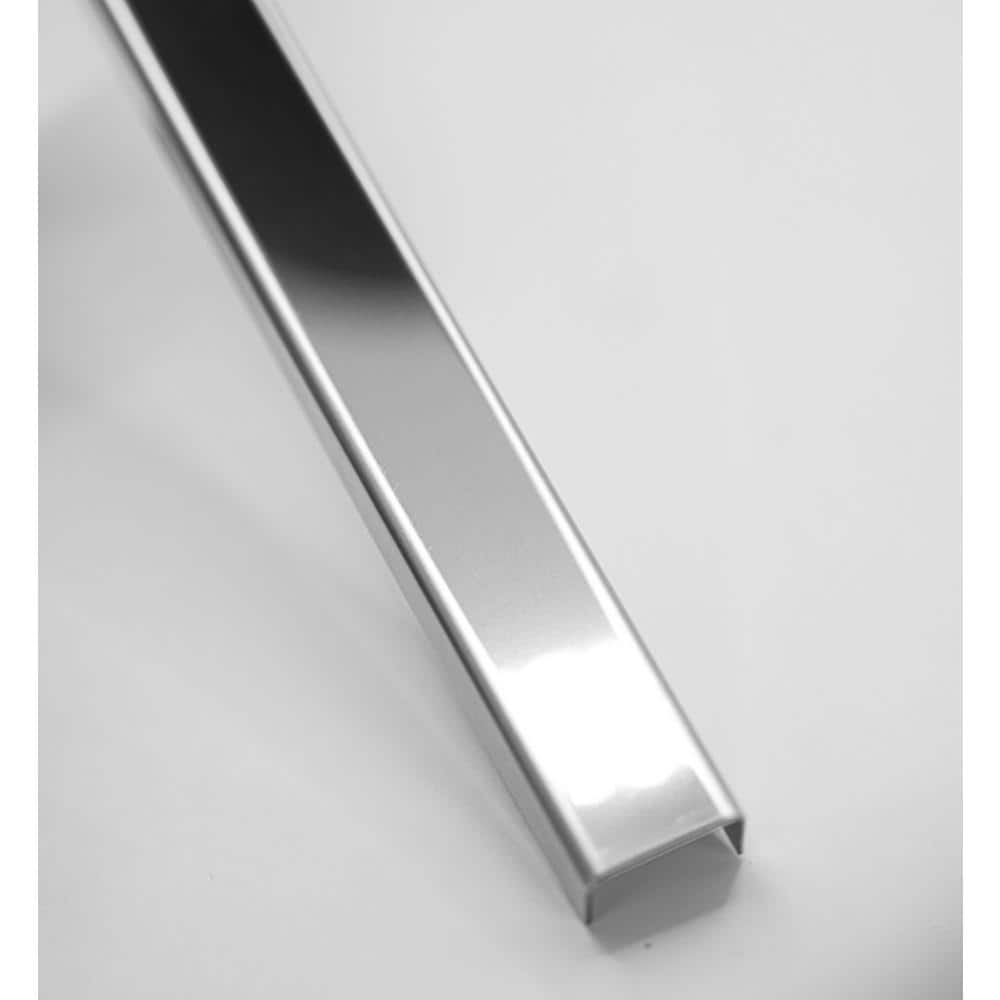 ACEROS SILVA LLC Mirrored Stainless Steel 0.59 in. W x 96 in. L Metal ...