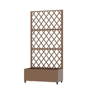PexFix 72 in. H x 35 in. W Brown Rectangle Individual Planter Box Metal ...