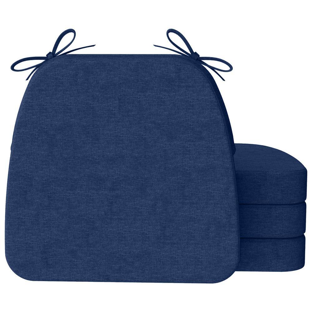 17 in. x 16 in. x 2 in. D-Shaped Indoor Chair Cushions Removable Cover ...